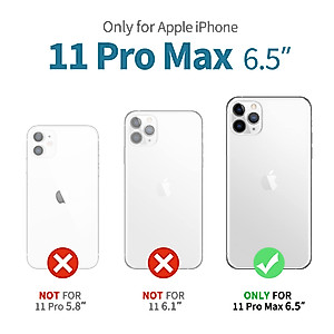SURITCH Clear Case for iPhone 11 Pro Max (Only) 6.5-inch, [Privacy Screen Protector] Full Body Protection Rugged Shockproof Bumper Phone Cover for iPhone 11 Pro Max -(Clear)