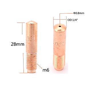 10pcs 0.030" Cooper Welding Contact Tips Mig Welder Tip for Miller Millermatic Series 000067 0.8MM