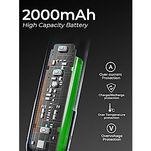 DongCheng 4V Cordless Electric Screwdriver, 2000mAh Battery Powered Rechargeable Screwdriver with 3 Torque Setting Up to 5N.m, 300RPM, Dual LED Lights, 8pcs 2-Inch Magnetic Screw Bits for Home DIY