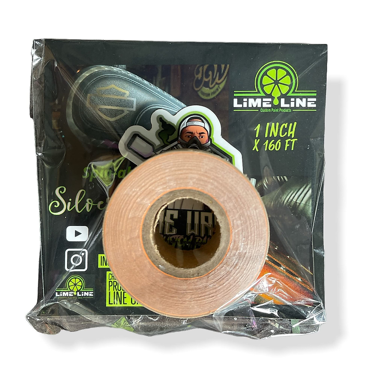 LiME LiNE Spin-able Gold Leaf 1" x160 ft Roll, for Automotive Art, Gilding, Lettering, Engine Turn Spun Leaf