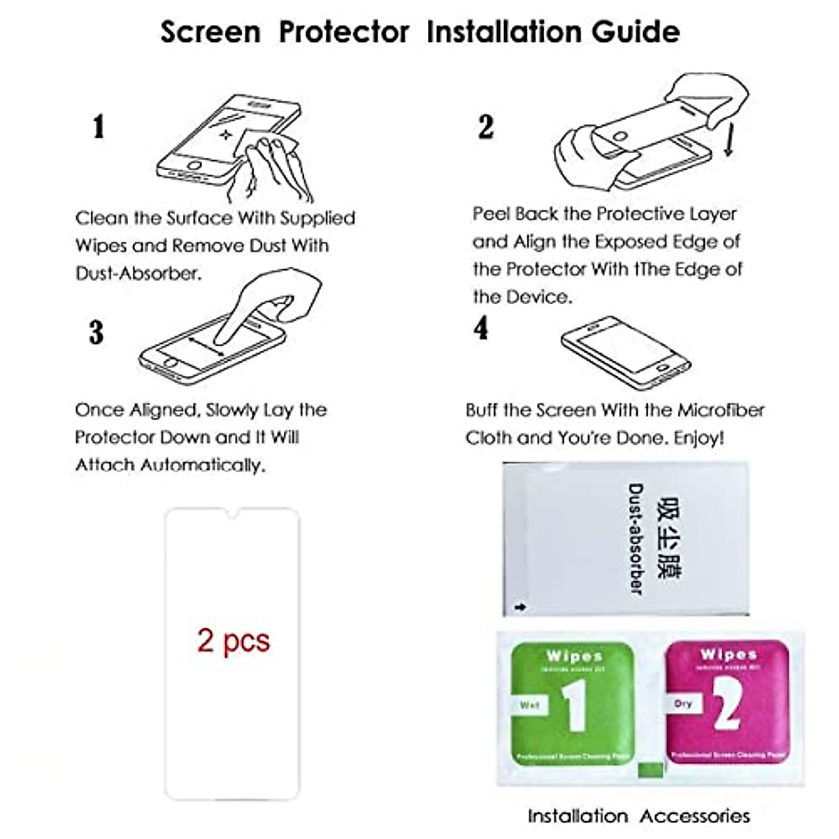 Ansxder Ultra-Thin Slim Fit TPU Case for Blu View 3 B140dl Phone + 2 Pack Tempered Glass Screen Protector