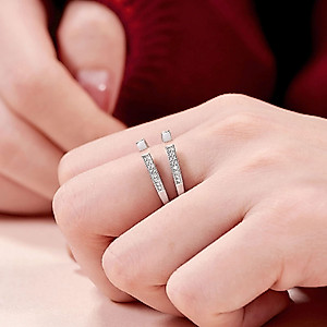 SHELOVES Vintage Guard Wrap Wedding Band For Women 925 Sterling Silver Ring Enhancer for Engagement Rings Sz 6