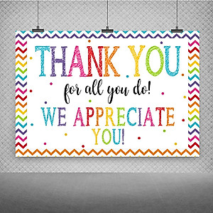 5x3ft Thank You for All You Do Backdrop Congratulations Graduates Background Be Thankful to The Teacher Doctor Staff in Class of 2023 Prom Photography for Senior Year Party Decoration Banner