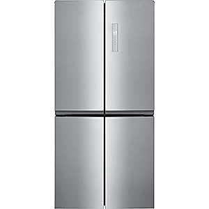 Frigidaire 17.4 Cu. Ft. 4 Door Refrigerator in Brushed Steel with Adjustable Freezer Storage