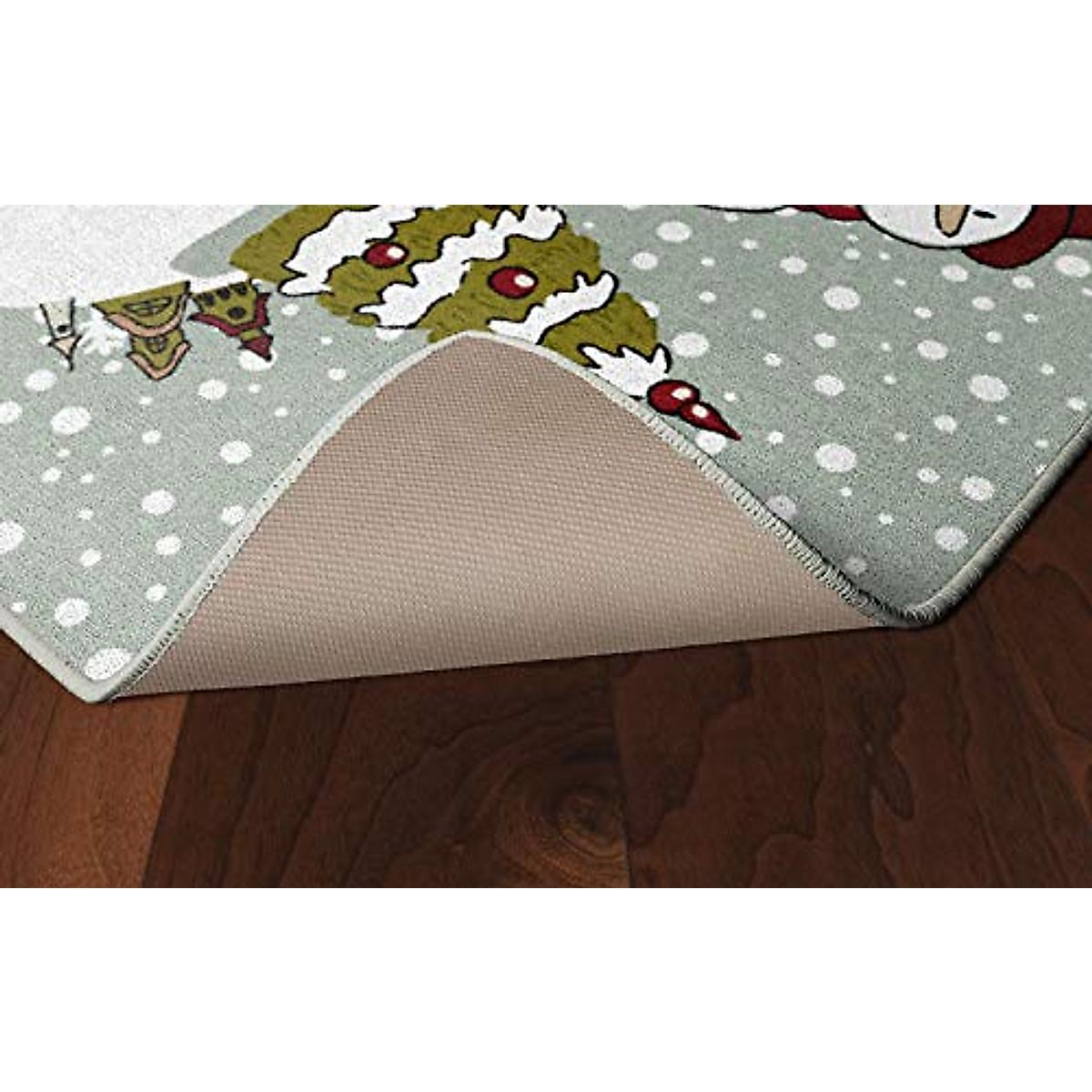 Brumlow MILLS Snowman Washable Festive Christmas Snow Scene Indoor or Outdoor Holiday Area Rug for Living or Dining Room, Bedroom Carpet and Kitchen Runner Rug, 30" x 46", Snow Christmas Tree