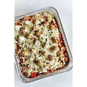 FVLFIL POGEAIR 9x13 Disposable Aluminum Pans with Lids 25-Set,Half-Size 2.4" Deep Foil Steam Baking Pans,Grill Drip Grease Trays,Steam Table Tin Containers for Food Prep & Storage,Catering,Chafing