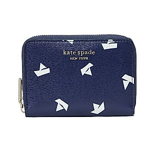 Kate Spade New York Spencer Paper Boats Zip Cardholder Card Case Wallet
