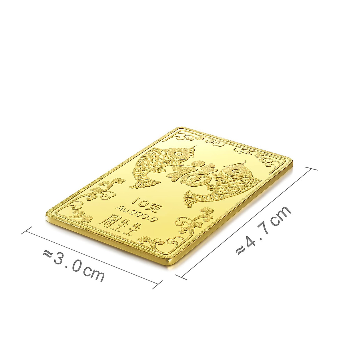 Chow Sang Sang 999.9 24K Solid Gold Price-by-Weight Gold Koi Fish Ingot for Women and Men (10 Grams, 0.35 Oz)