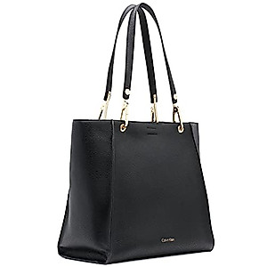 Calvin Klein Reyna North/South Tote, Black/Gold