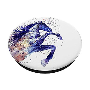 Horse Watercolor Pop Socket Gift For Girls That Love Horses PopSockets PopGrip: Swappable Grip for Phones & Tablets