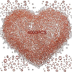 FECEDY 4000PCS Luxury Shiny Rose Gold Crystal Diamond for Wedding Bride Show Birthday Bachelorette Party Table Decorations, 4000 Piece Assortment