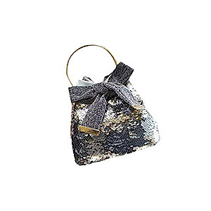 FENICAL Women's Tote Handbags Sequin Crossbody Bag Fashion Chain Bag PU Shiny Shoulder Bag Small Tote Bag Pouch for Girls Women Womens Tote Purse