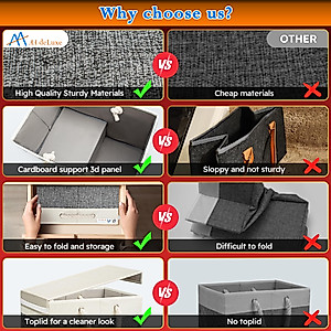 AA deLuxe Stair Basket Foldable Storage Organizer with Toplid for Carpeted Stairs & Wooden Staircases. Versatile Sturdy Bag for Climbing, Laundry, Shoe & Decor