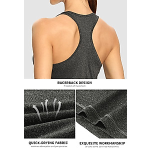 Air Curvey Workout Tank Tops for Women Yoga Racerback Tanks Athletic Quick Dry Activewear 4 Pack