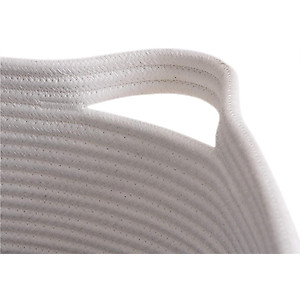 Shelf Cube Storage Organizer Bins,Rectangular Woven Basket for Living Room,Decorative Closet Storage Basket,Skin-friendly Rope Basket for Shelves,2 Pack