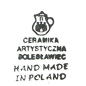 Blue Rose Polish Pottery Hummingbird French Butter Dish