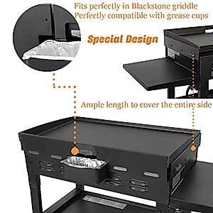 AOKEMAi Wind Guard for Blackstone 28 Inch Griddle, Wind Screen to Protect The Flames, Blackstone Griddle Accessories Compatible with Rear Grease Cup, Stable Without Dropping (Fit for 28” Griddle)