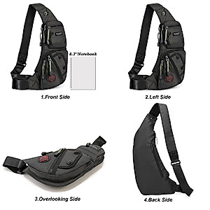 Nicgid Sling Bag Chest Shoulder Backpack Fanny Pack Crossbody Bags for Men(Black)