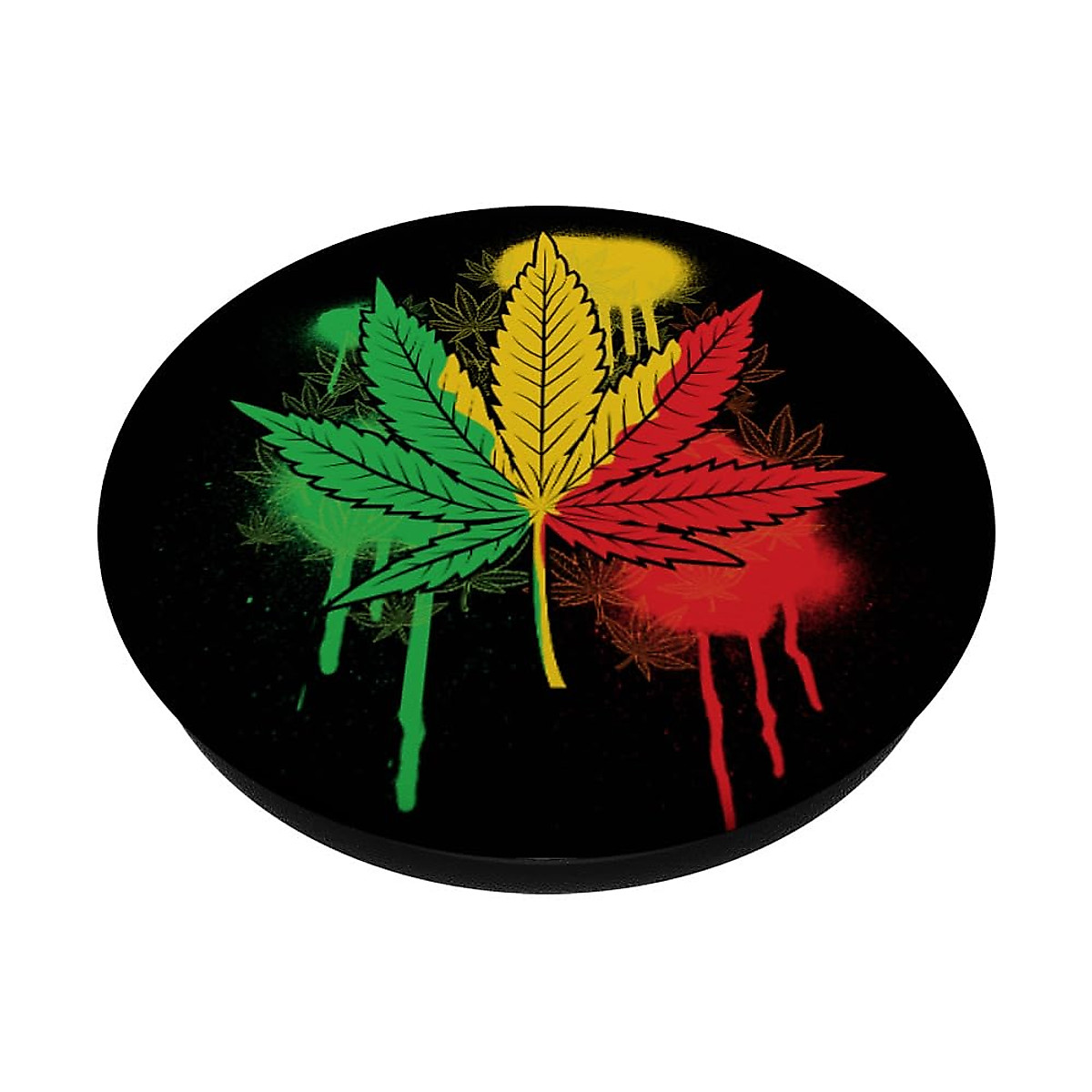 Marijuana Cannabis Leaf Rasta Jamaican Flag Weed CBD THC Pot PopSockets Standard PopGrip