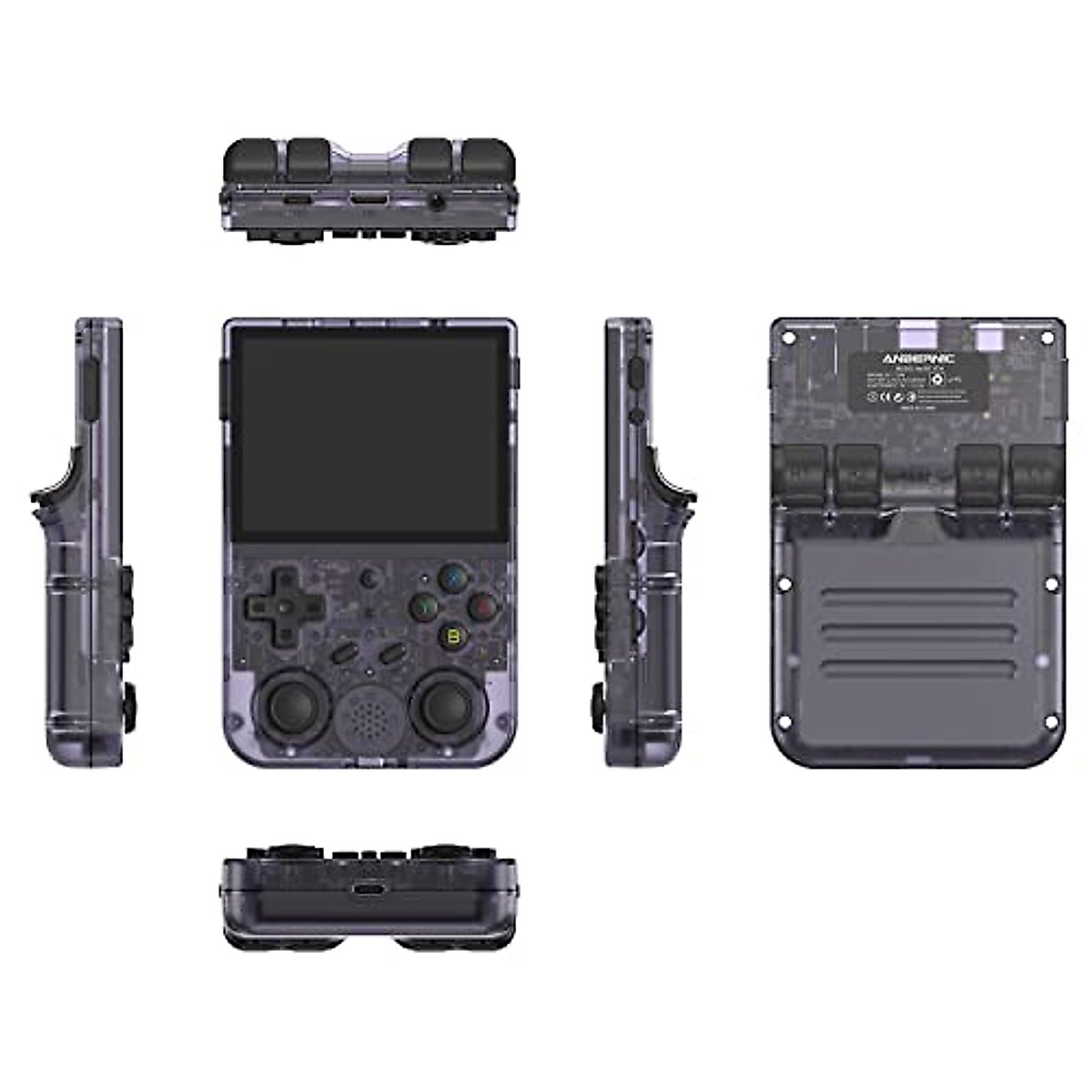RG353V Retro Handheld Game Console - Dual OS Android 11 and Linux - 64Gb TF Card Pre-Installed with 4452 Games - Handheld Emulator 3.5 IPS Screen 3200 Mah Battery. Plug & Play Video Games (RG353V-Purple)