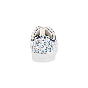 OshKosh B'Gosh Girls Lola Sneaker, White/Blue, 6 Toddler