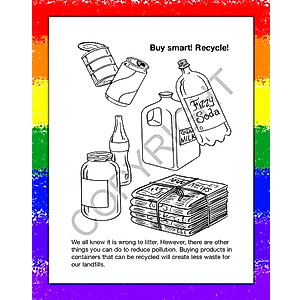 ZOCO - I Love My World - Kids Educational Coloring Books (50 Bulk Pack, Without Crayons) - Make The Difference, Earth Day, Environmentally Friendly Handout - Games, Puzzles, Activities for Kids