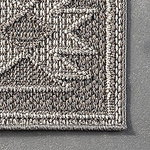 nuLOOM Theresa Textured Southwestern Area Rug, 6' 7" x 9', Grey