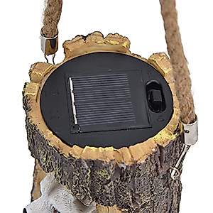 Animal Hanging Solar Lantern Resin with Lanyard LED Garden Light IP67 Waterproof for Courtyard Balcony Patios Stump Decoration Outdoor Camping Lamp