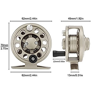 OriGlam Fly Fishing Reel Fishing Wheel, Fly Ice Fishing Reel Spinning Fishing Reels, Powerful Lightweight Spinning Reels for Freshwater Saltwater (Grey)