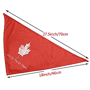 I'm On The Eh Team Canada Canadian Dog Bandana,Dog Bandanas Triangle Bibs Scarf Accessories for Small Medium Large Dogs Cats Pets Animals…