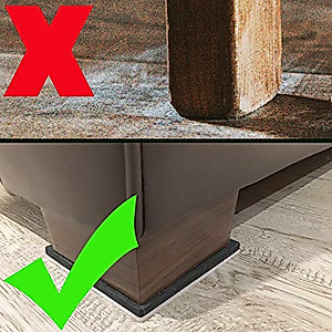 Liyic 20 Pack 3in.Square Felt Sliders for Hard Surfaces-Felt Furniture Sliders - Heavy Duty Sliders – Reusable Hardwood Floor Sliders -Furniture Moving Sliders-Sofa Sliders Gliders Glides Movers