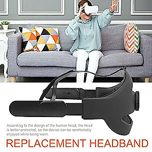 PXRJE Head Strap Compatible for Oculus Quest 2,Adjustable Headband Compatible for Oculus Quest 2 with Head Cushion,Durable and Lightweight