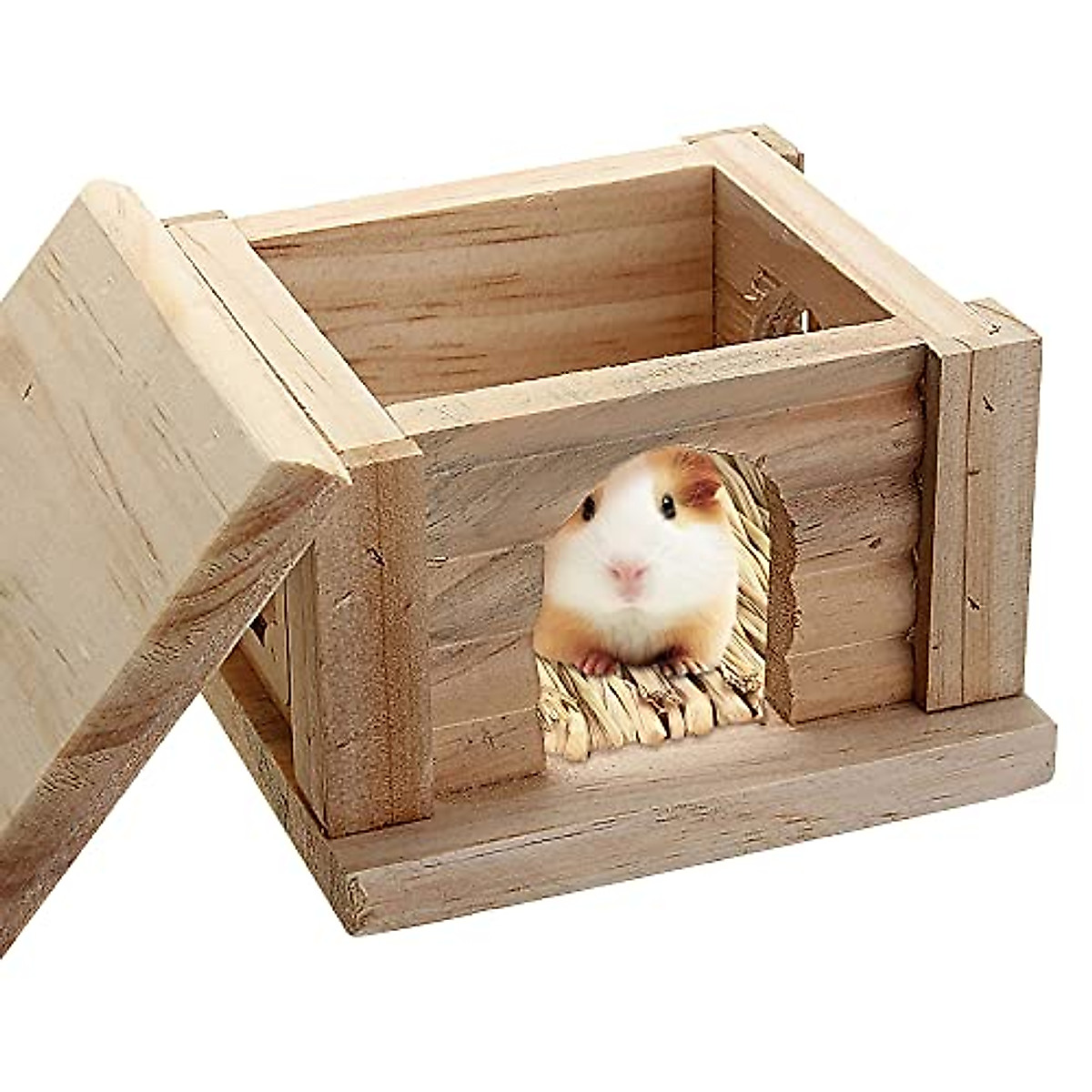 PrimePets Grass Mat for Rabbits Bunny, 3 Pack, Woven Hay Mat for Small Animals, Natural Straw Bedding Resting Cage Mat for Guinea Pig Parrot Chinchilla Hamster Rat