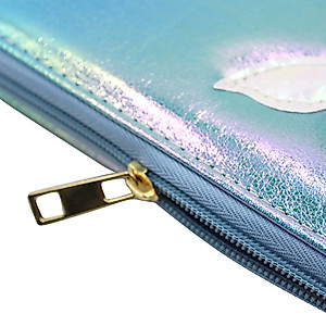 LEOMOSTE Holographic Wallet Shiny Mermaid Purse Money Clip Mini Evening Clutch Bag Rainbow Card Holder