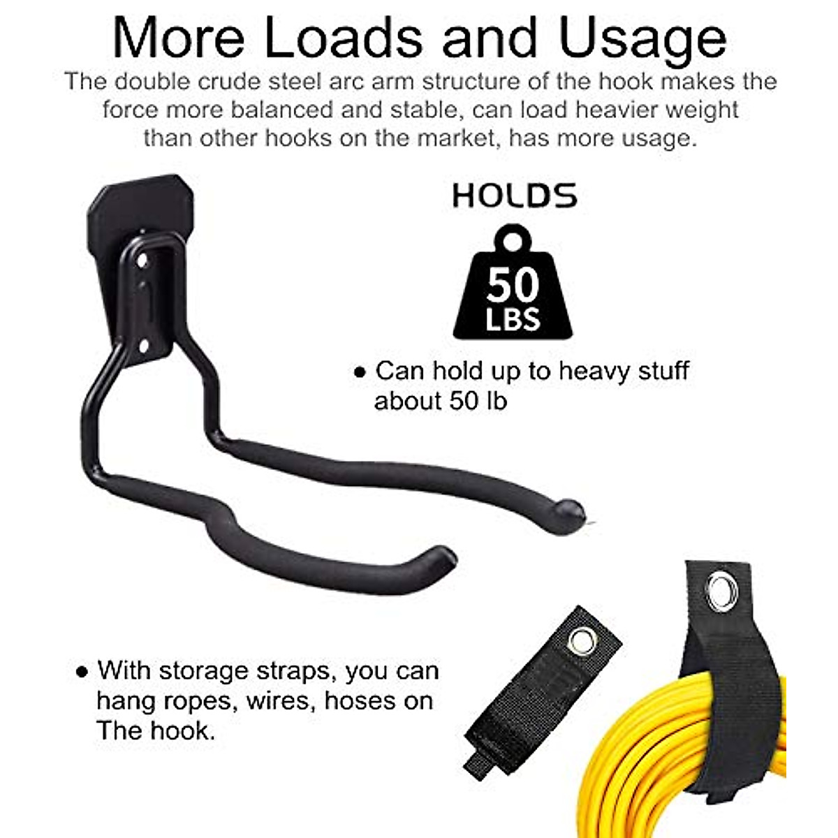 GS Alderaul Garden Power Tool Hanger, Weed Eater Rack, String Trimmer Hanger, Weed Wacker Hanger, Steel Garage Tool Organizers and Storage, for Garage Wall, Garage Trimmer, Garden Tools, etc. (1pc)