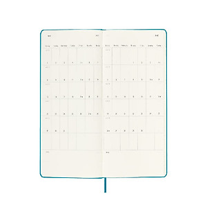 Moleskine Classic 18 Month 2022-2023 Daily Planner, Hard Cover, Large (5" x 8.25"), Manganese Blue