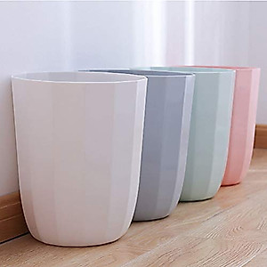 Cabilock Plastic Small Trash Can Wastebasket Garbage Container Bin Open Style for Bathroom Kitchen Home Office Laundry Room Hotel Pink