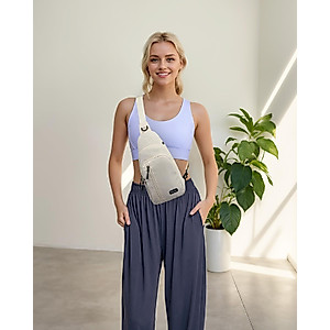 Small Sling Bag for Men Women One Strap Shoulder Crossbody Backpack with USB Charging Port for Hiking Cycling Travel Black