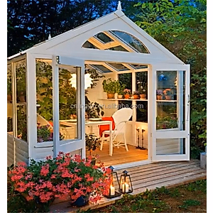 Outdoor Waterproof Veranda sunroom Glass House Sunroom with Tempered Glass for Garden (3 Meter by 3 Meter)