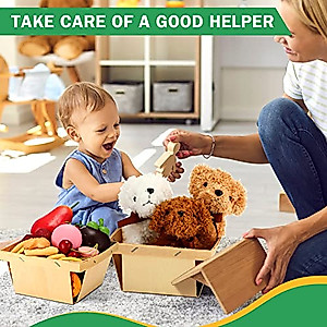 30 Pcs One Quart Wooden Berry Baskets Bulk 5.75 Inch Square Vented Wood Boxes Empty Wooden Baskets for Easter Gifts, Picking Fruit, Arts, Crafts and Decor