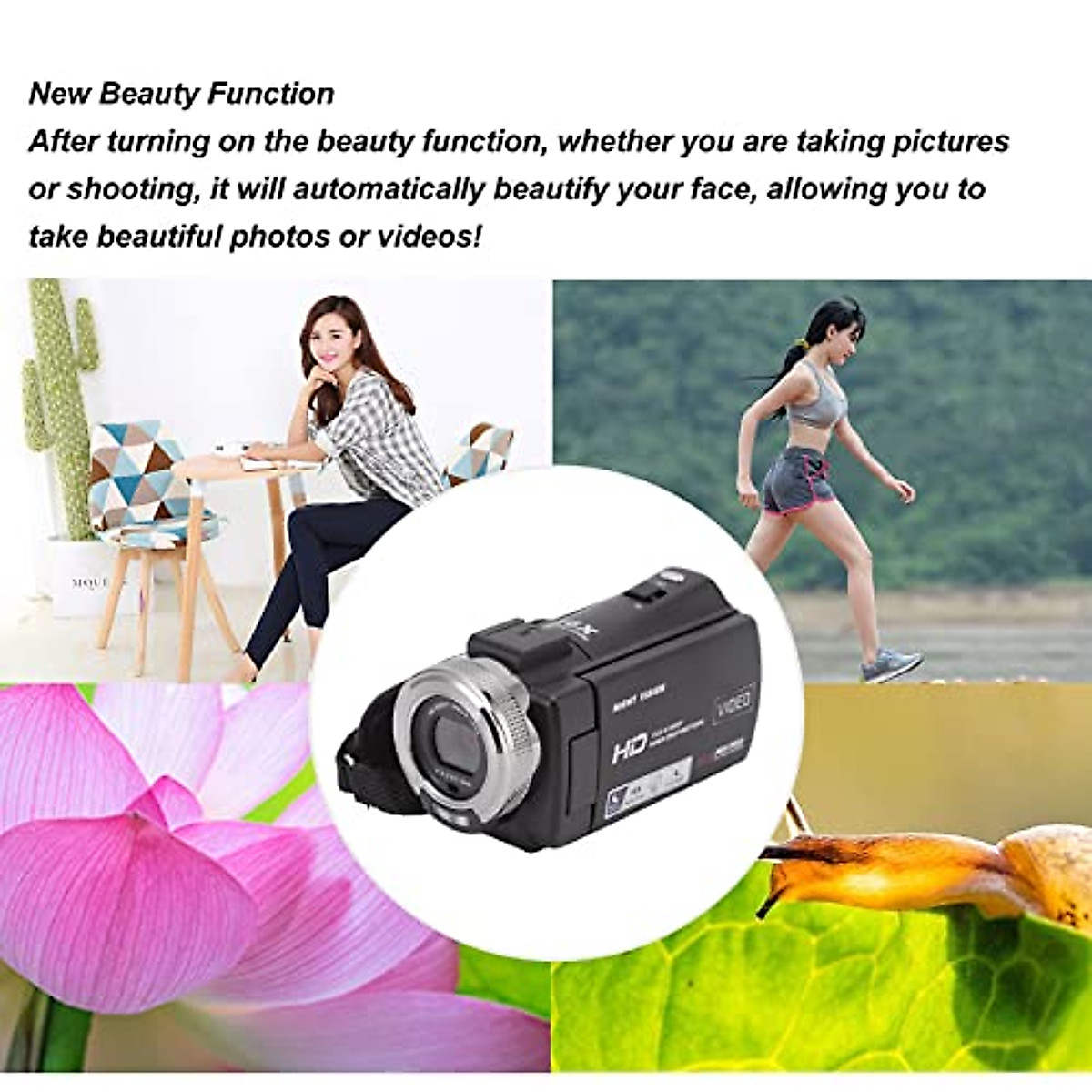 Estink HD Digital Video Camera, 30MP Digital Camera with 3.0 Inch Screen, 16X Digital Zoom,1080P Full HD Video, Wireless Control, Infrared Night Vision Function, Maximum Support 128GB Memory Card(US)