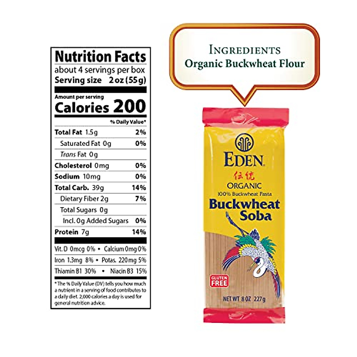 Eden 100% Buckwheat Soba Pasta, 8 oz