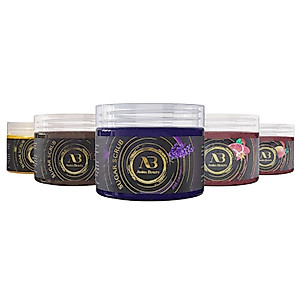 Amira Beauty Lavender Sugar Body Scrub Exfoliating Ultra Hydrating Moisturizing Scrub - Fights Cellulite & Stretch Marks (14oz)