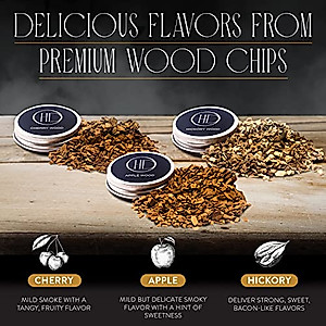 Cocktail Smoker Kit with Torch Bourbon Smoker Kit for Drinks & Wood Chips Spoon Brush Infuse Bar Smoker for Old Fashioned Cocktails Whiskey Smoker for Meat Whiskey Gifts for Men and Women