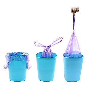 Trash Bags,4 Gallon Handle Tie Small Garbage Bags For Office, Kitchen,Bedroom Waste Bin,Colorful Portable Strong Rubbish Bags,Wastebasket Bags,100 Counts