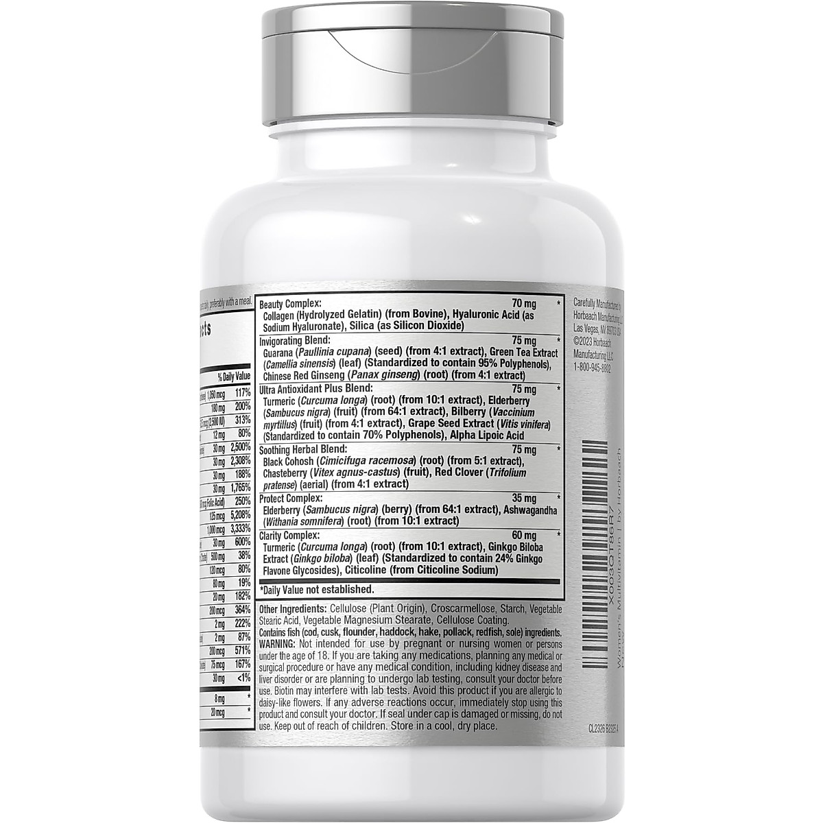 Horbäach Women's Multivitamin 50 Plus | 60 Coated Caplets | Advanced Vitamin Formula | Non-GMO & Gluten Free Supplement