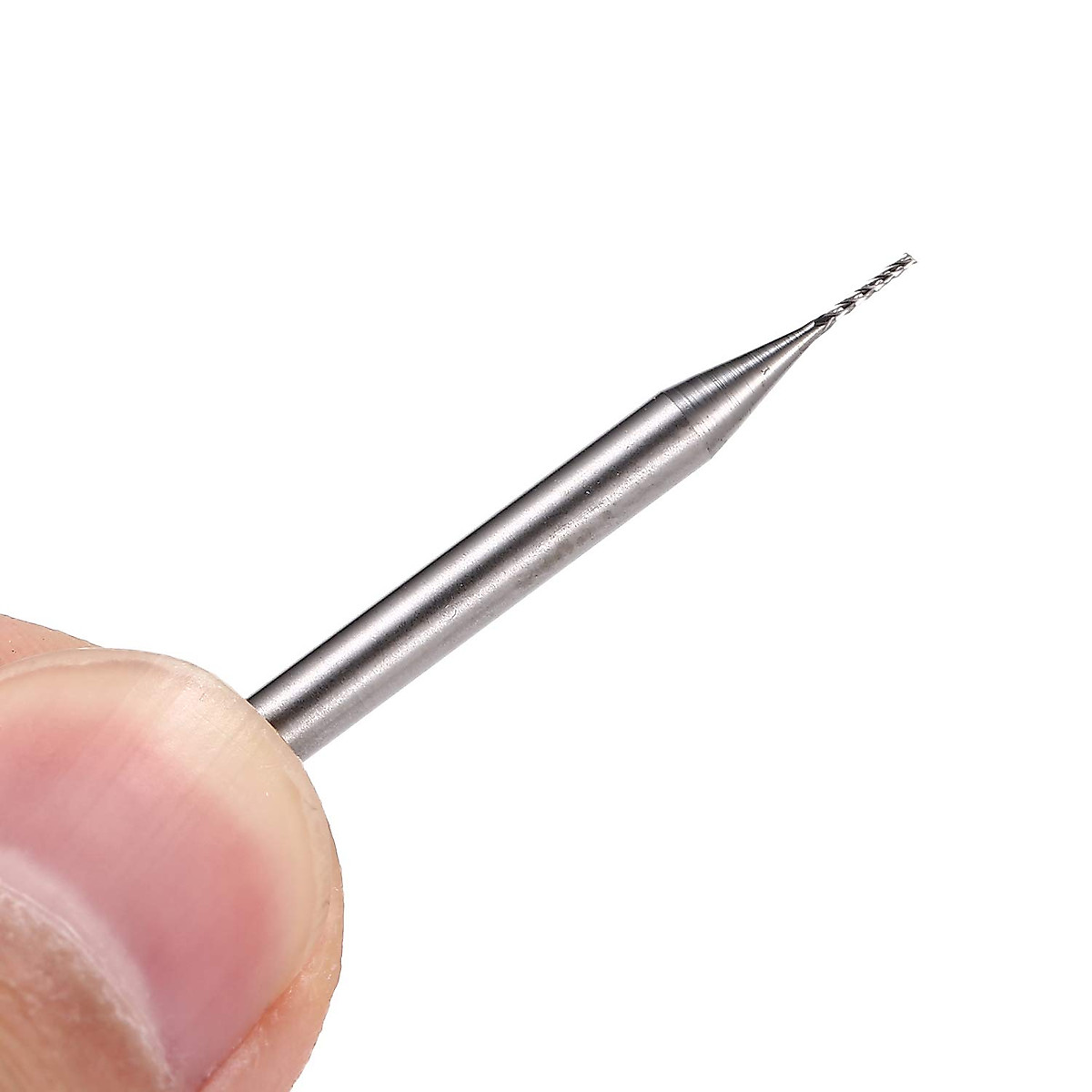 LIBOQIAO 10Pcs 0.6mm Carbide End Mill Engraving Milling Cutter CNC Router Bits for PCB Machine, 1/8" Shank