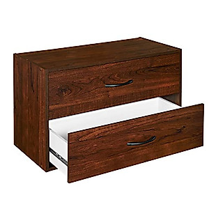ClosetMaid 1306 Stackable 2 Drawer Horiztonal Organizer, Dark Cherry