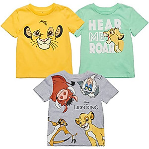 Disney Lion King Rafiki Pumbaa Timon Simba Toddler Boys 3 Pack T-Shirts 3T