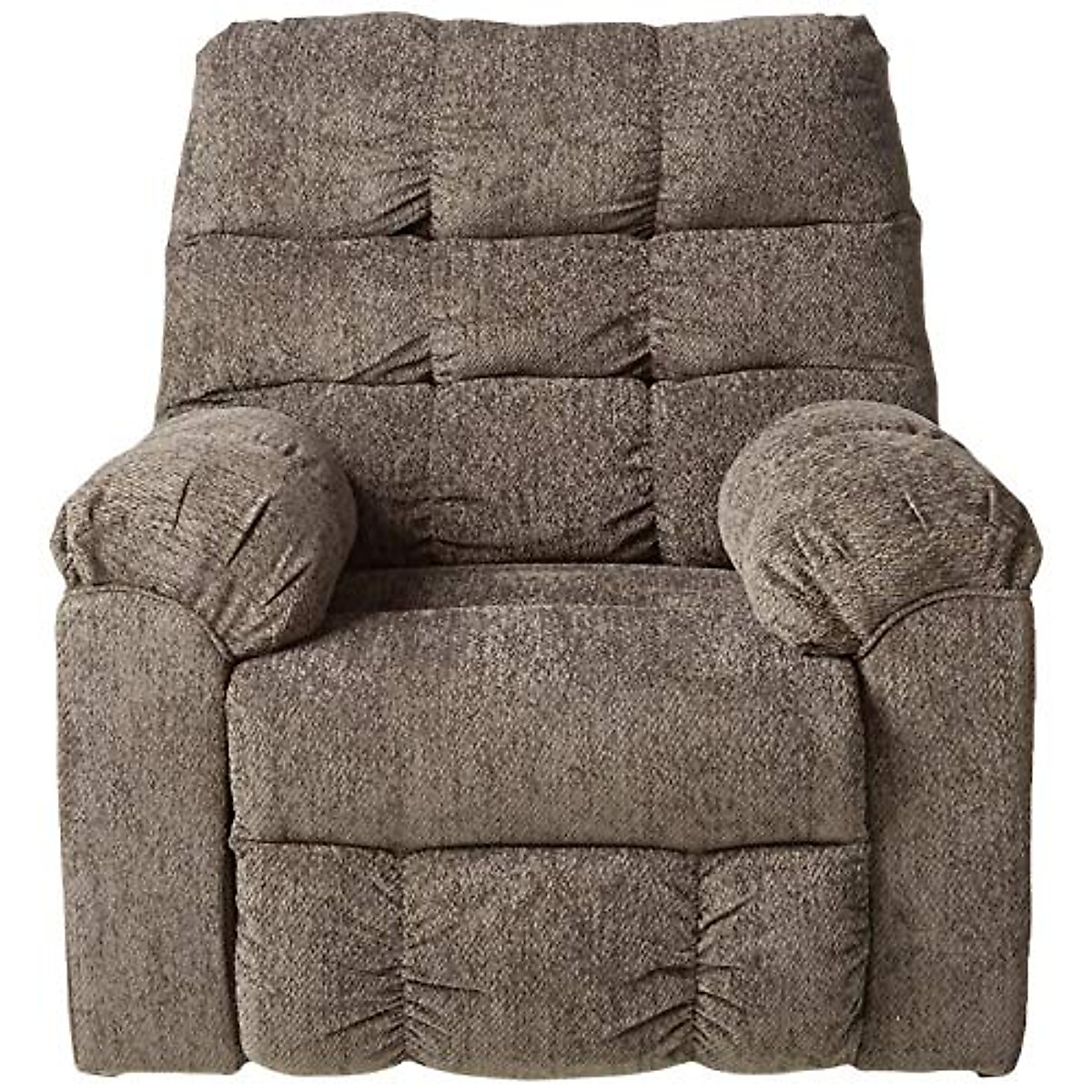 Signature Design by Ashley Acieona Oversized 360-Degree Manual Swivel Rocker Recliner, Dark Gray
